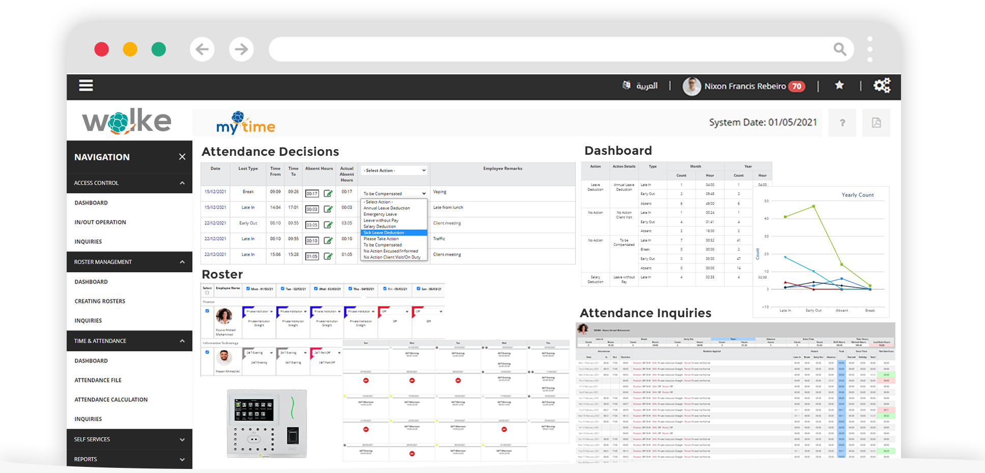 Cloud Based Time Attendance Management System in Bahrain & GCC - mytime